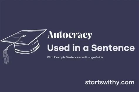 Autocracy In A Sentence Examples 21 Ways To Use Autocracy