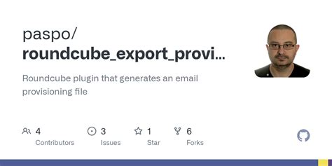 Github Pasporoundcubeexportprovisioning Roundcube Plugin That Generates An Email