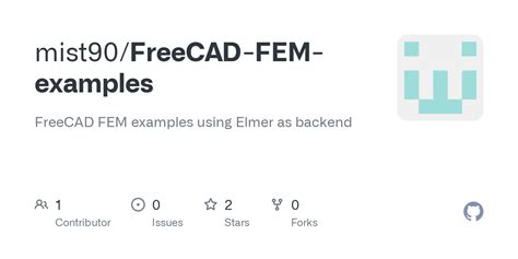 GitHub Mist FreeCAD FEM Examples FreeCAD FEM Examples Using Elmer As Backend