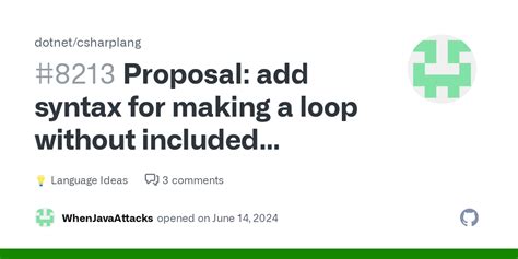 Proposal Add Syntax For Making A Loop Without Included Conditionsstatements · Dotnet