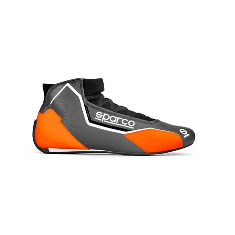 Sparco X Light Racing Shoes Grey Fia Homologation Orange Grey