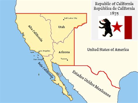 Republic Of California 1875 California Republic Flag California
