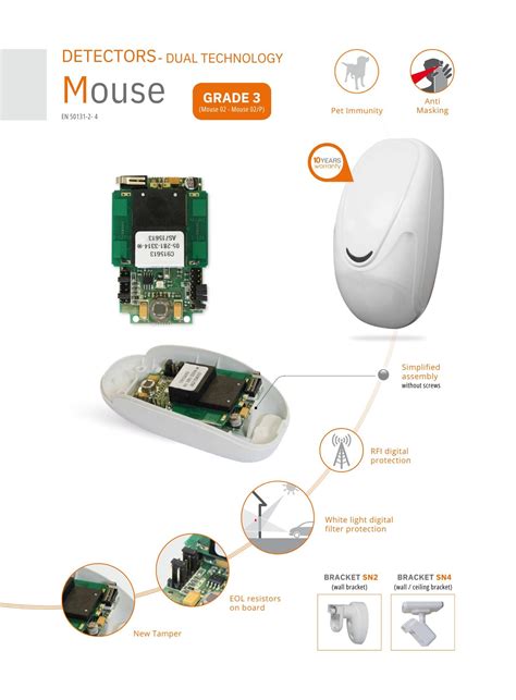 Amc Electronics Mouse Anti Theft Alarm Sensor Dual Technology Fast