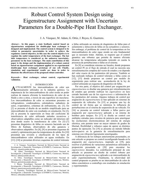 Pdf Robust Control System Design Using Eigenstructure Assignment With Uncertain Parameters For