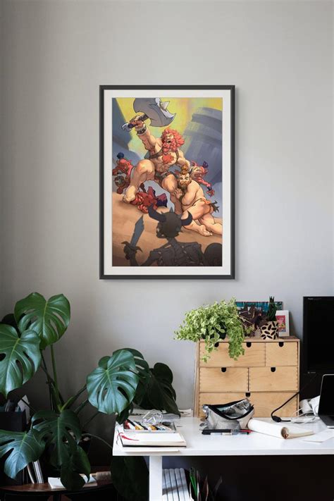Gay Barbarians Vs Goblins And Undead Art Print Etsy
