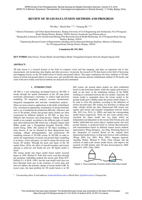Pdf Review Of 3d Gis Data Fusion Methods And Progress