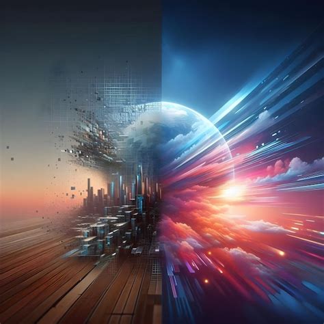 A Pixel Transition Effect Premium Ai Generated Image