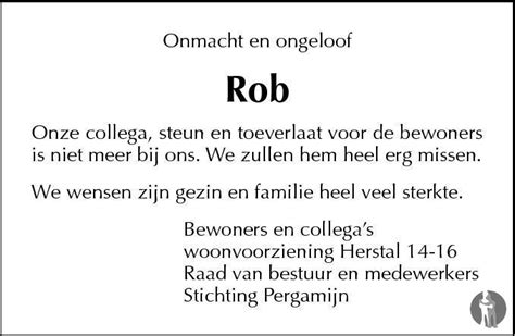 Rob Driessen 03 03 2013 Overlijdensbericht En Condoleances Mensenlinq Nl