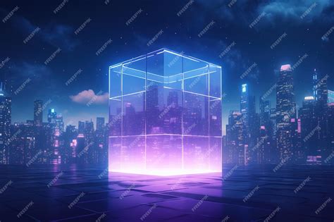 Premium Ai Image Abstract Cube Made Of Cubes On Dark Background Generative Ai