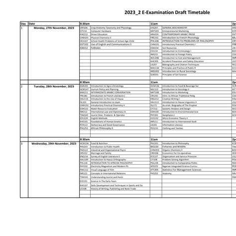 2023 2 Eexam Draft Timetable Pdf Docdroid