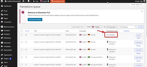 how to translate elementskit header footer and advanced widgets with wpml
