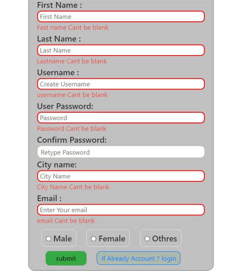 Html Form Validation Php Mysqli Js Error Generate Email By Chironjit98