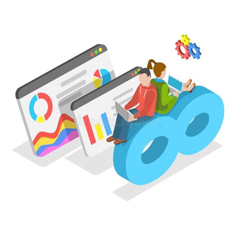 3d Isometric Flat Vector Illustration Of Software Development Item 1 Stock Vector