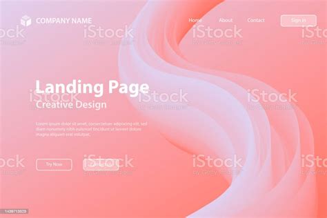 방문 페이지 템플릿 빨간색 그라데이션 배경에 유체 추상 설계 0명에 대한 스톡 벡터 아트 및 기타 이미지 0명 3차원 형태 가상현실 Istock