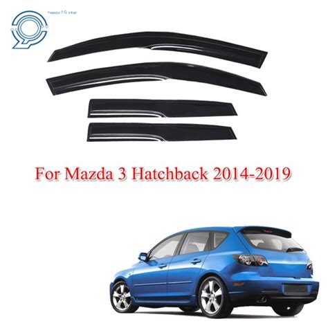 Fit For Mazda 3 Hatchback 2004 2009 Window Visor Deflector Rain Guards
