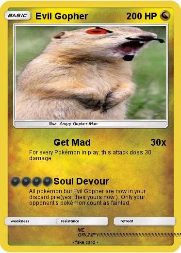 Pokémon Evil Gopher Get Mad My Pokemon Card
