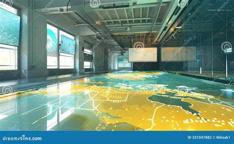 Illustration 3d Model Aidriven Weather Forecasting And Climate Modeling With Data Visualization