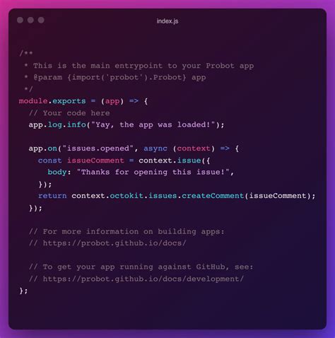 Developing My First Github App With Probot Dev Community 👩‍💻👨‍💻