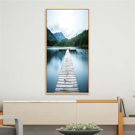 호수와 다리 캔버스 그림액자 벽걸이액자 티몬