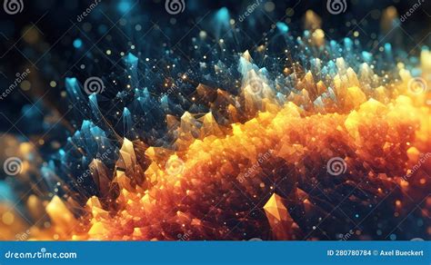 Abstract Particle Explosion Background Wallpaper Generative Ai Stock