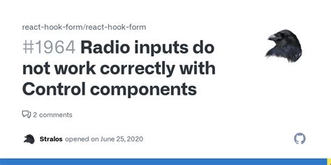 Radio Inputs Do Not Work Correctly With Control Components · Issue