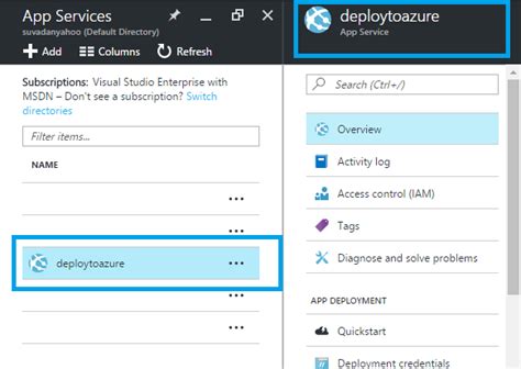 Deploying Aspnet Mvc Web Application To Azure Through Microsoft Visual