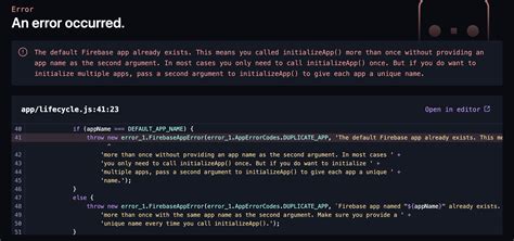 multiple initialization of firebase app without unique name · issue 4803 · withastro docs · github