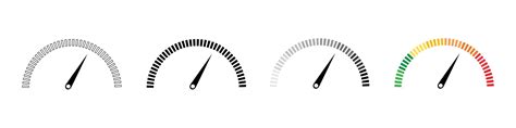 Premium Vector Speedometer Icon Set Customer Satisfaction Indicator Level Risk Level Gauge