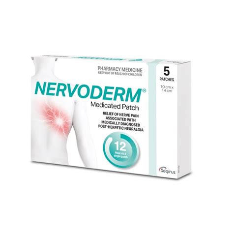 Nervoderm Medicated Patch 10cm X 14cm X 5 Chemist Direct