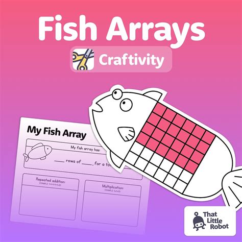 Fish Arrays Math Craft 1st And 2nd Grade Arrays Activity No Prep Math