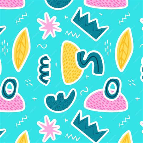 컷아웃 콜라주 패턴 디자인 무료 벡터