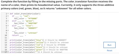 Solved Complete The Function By Filling In The Missing