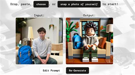 Разработчик выпустил веб приложение на базе Gpt 4 и Dall E 3 для генерации фигурок Lego по