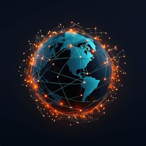Premium Ai Image 3d Isolated Globe With Interconnected Lines