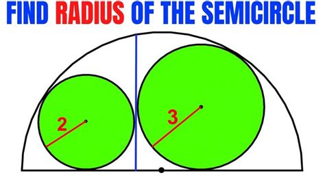 Calculate The Radius Of The Semicircle Radii Of Green Circles Are 2