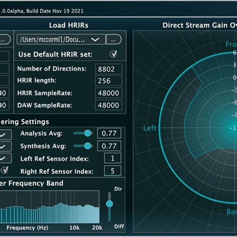 the graphical user interface of the developed vst audio plugin