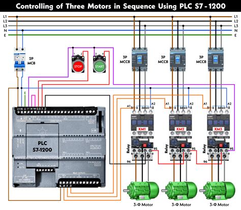 Sequential Motor Control Circuit Using Siemens Plc S7 1200 Artofit