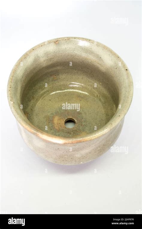 The Ceramic Cup Has Been Adapted For Planting Small Pot Plants Stock