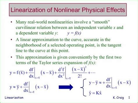 linearization of nonlinear physical effects mechatronics
