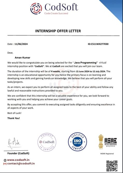 Aman Kumar On Linkedin Codsoft Javaprogramming