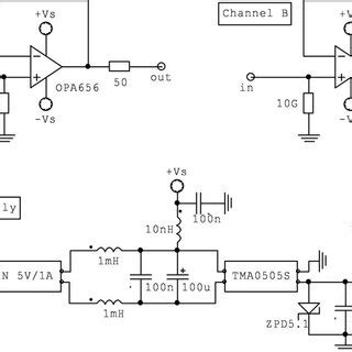 Circuit Design Schematic Of The Buffer Amplifier And Of The Power Supply Download Scientific