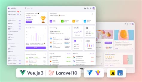 Materio Vuetify Vuejs Laravel Admin Template Freeproduction Ready Carefully Crafted Extensive