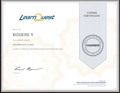 Java Programming Learning Coursera Tech Softwaredevelopment Roshini Vadivelan