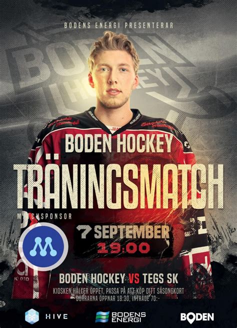 Inför Matchen Sen Small Det Bara Boden Hockey