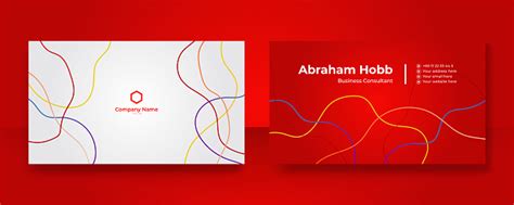 현대 창조적이고 깨끗한 검은 색 빨간색 명함 디자인 템플릿 트렌디 한 단순한 추상 기하학적 세련된 웨이브 라인이있는 고급 우아한