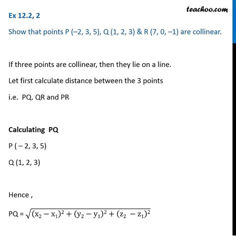 Ex Show That Points P Q Ex