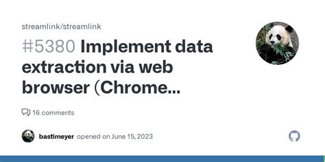 Implement Data Extraction Via Web Browser Chrome Devtools Protocol · Issue 5380 · Streamlink
