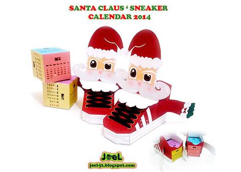 Santa Claus Sneaker Calendar 2014 Kit168 Shop Đồ Chơi Mô Hình Giấy