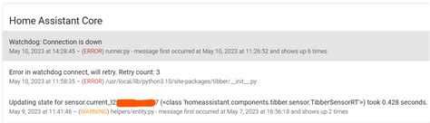Tibber Integration Losses His Connection And Does Not Get It Back