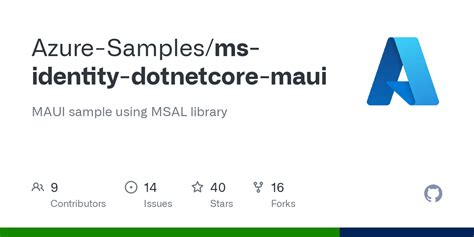 Github Azure Samplesms Identity Dotnetcore Maui Maui Sample Using Msal Library